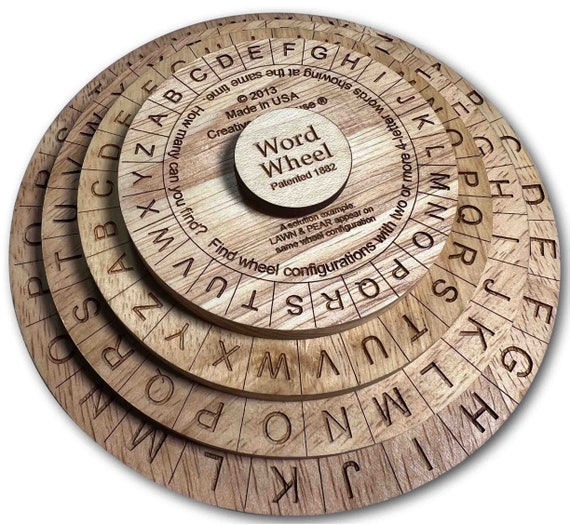 Word Wheel Puzzle Configure the Wheels Such That You Have at - Etsy