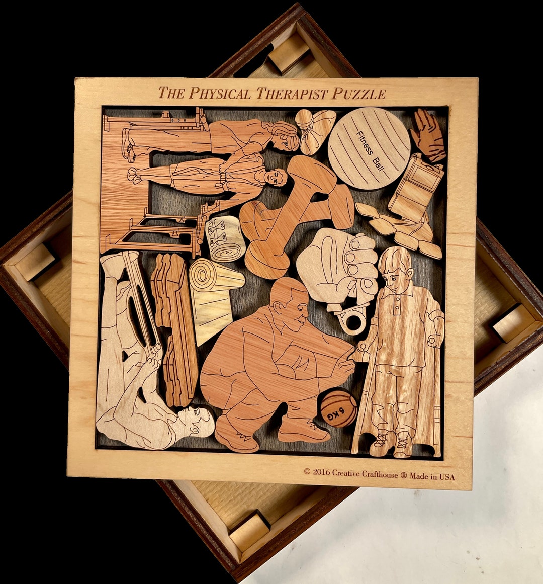 Physical Therapist Wood Puzzle Brain Teaser Artistic and Challenging ...