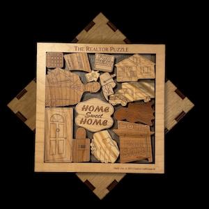 Realtor Puzzle With 14 Precision Cut Laser Engraved Hardwood Pieces - Etsy