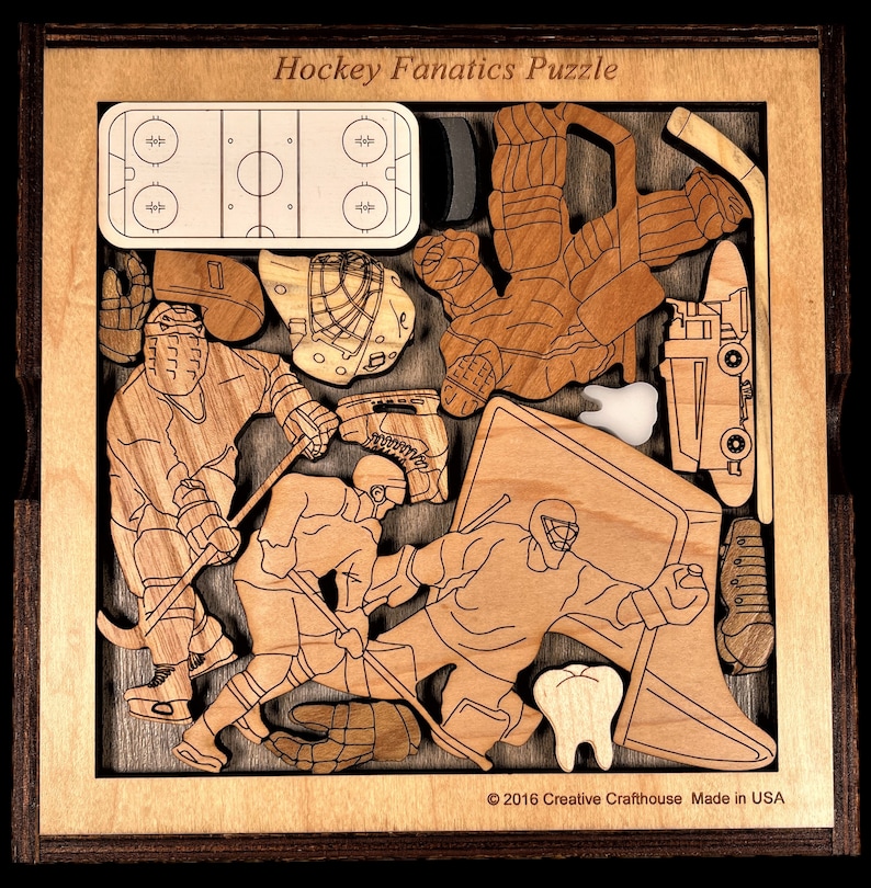 Ice Hockey Fanatics Puzzle Artistic & Challenging Brain | Etsy