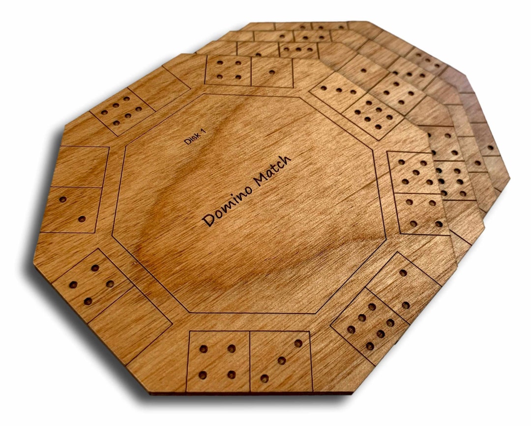 Domino Match Puzzle 4 Octagon Shaped Disks - Etsy