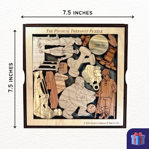 Physical Therapist Wood Puzzle Brain Teaser Artistic and Challenging ...