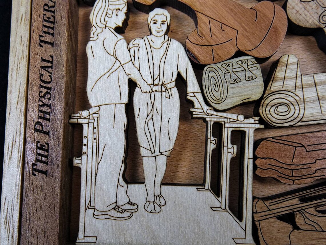 Physical Therapist Wood Puzzle Brain Teaser | Etsy