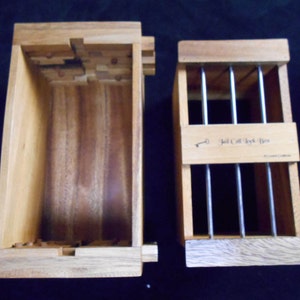 Secret Lock Box III - the Jail Cell Wood Puzzle Box Holds Beer Can or ...