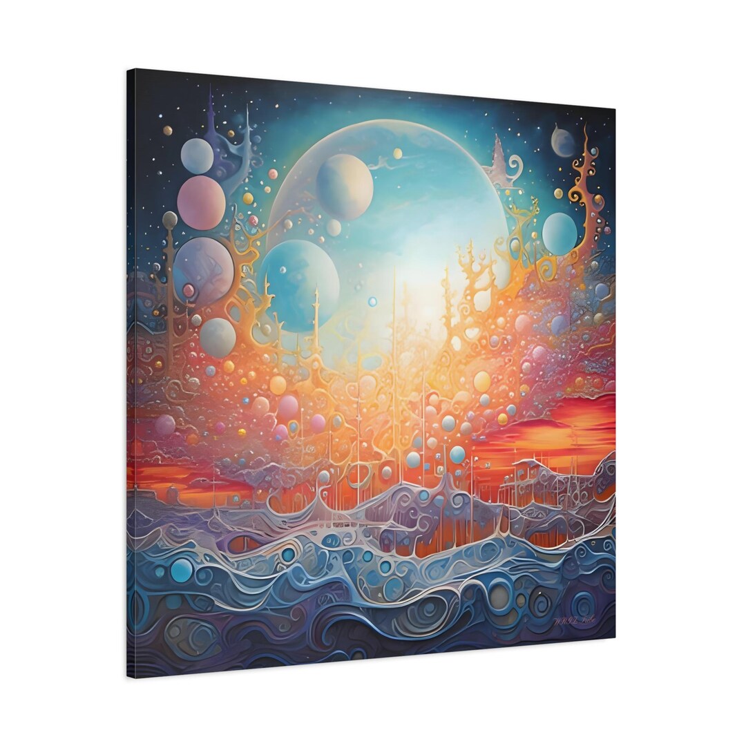 Celestial Dreamscape Canvas Art, Galaxy Universe Painting - Etsy