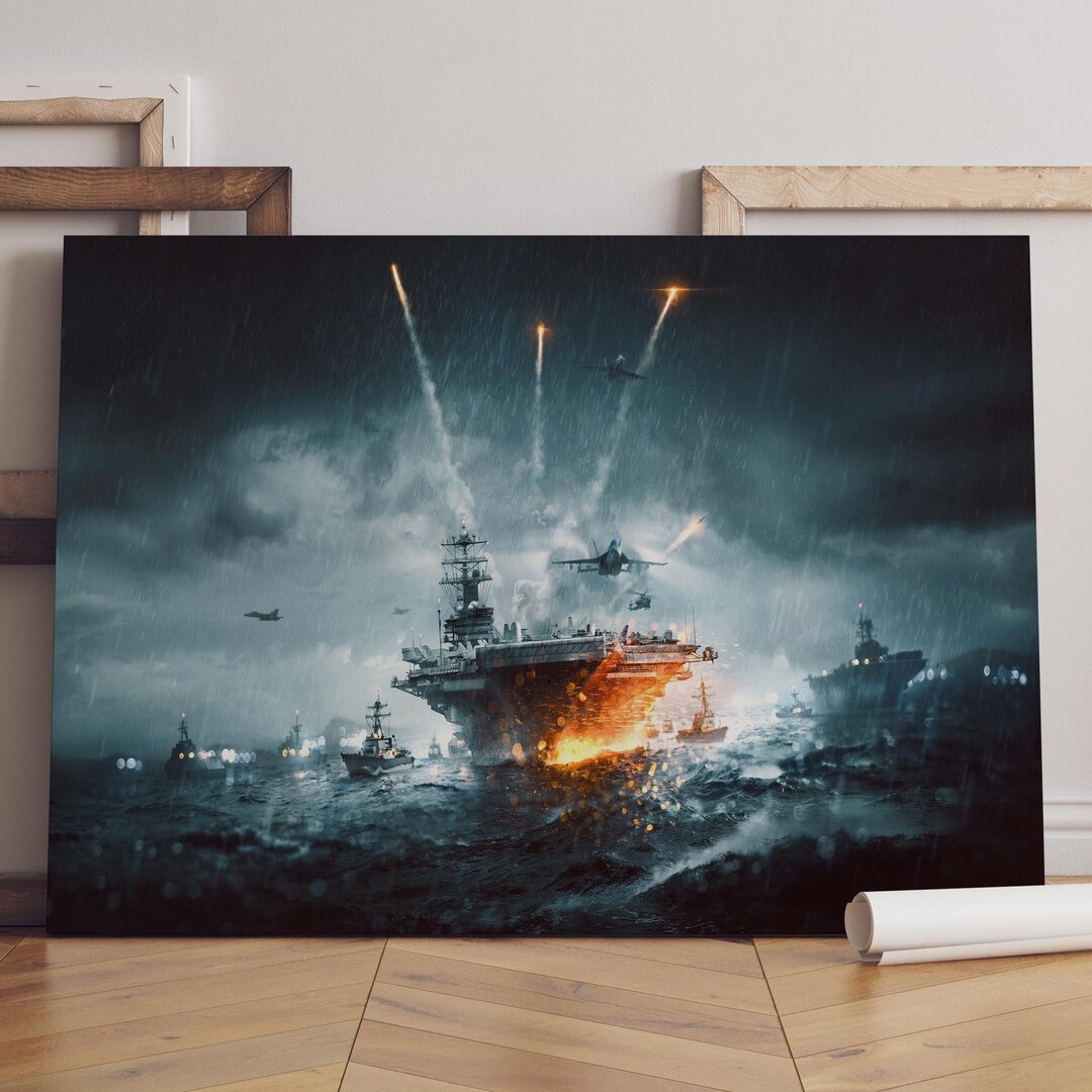 World of Warships Poster - Modern Warships Wall Art - Game Decor ...