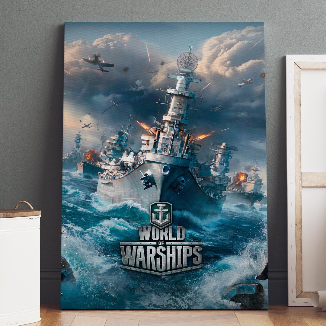 World of Warships Poster - Modern Warships Wall Art - Game Decor ...
