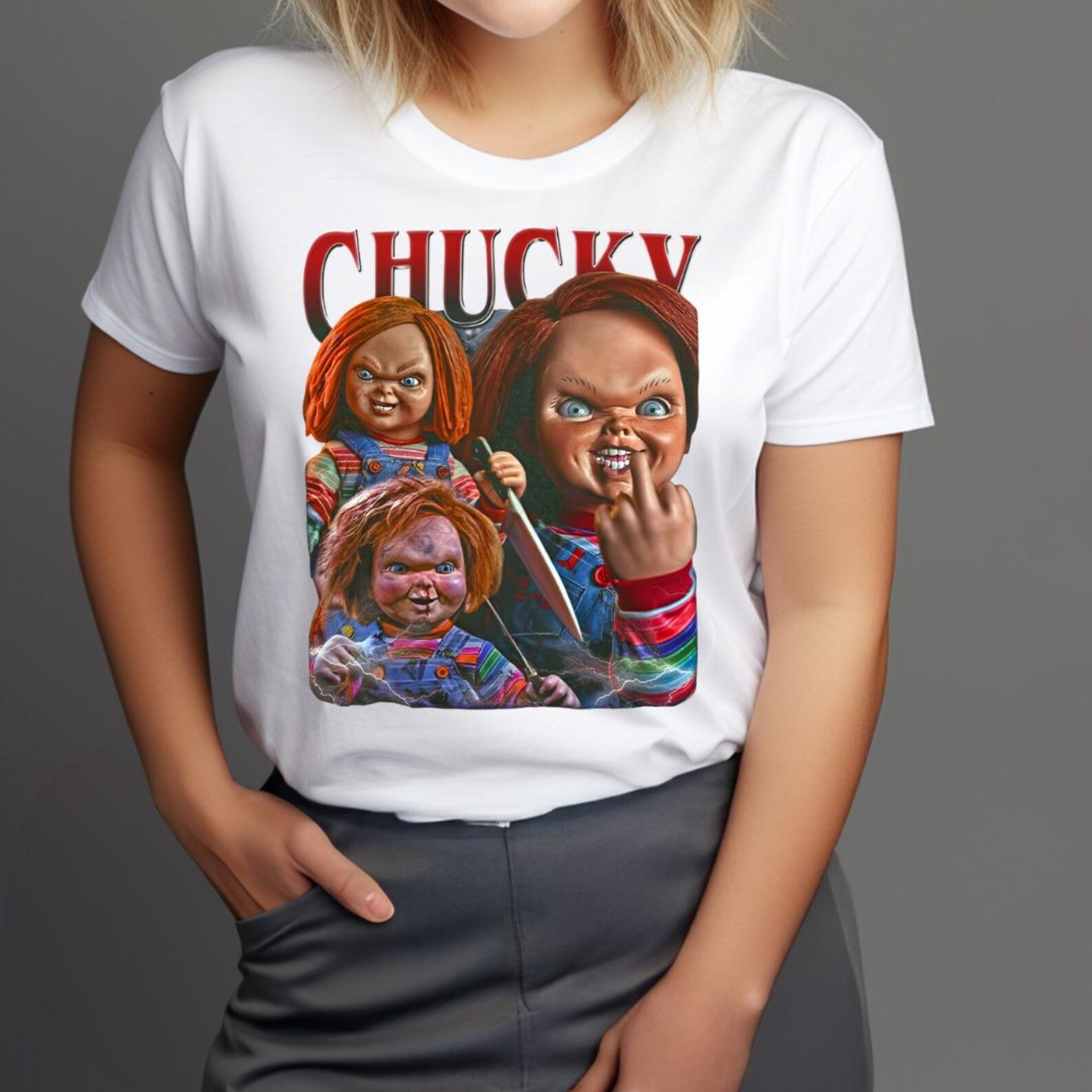 Horror Chucky, Scary Doll Digital Design, Killer Doll Graphic ...