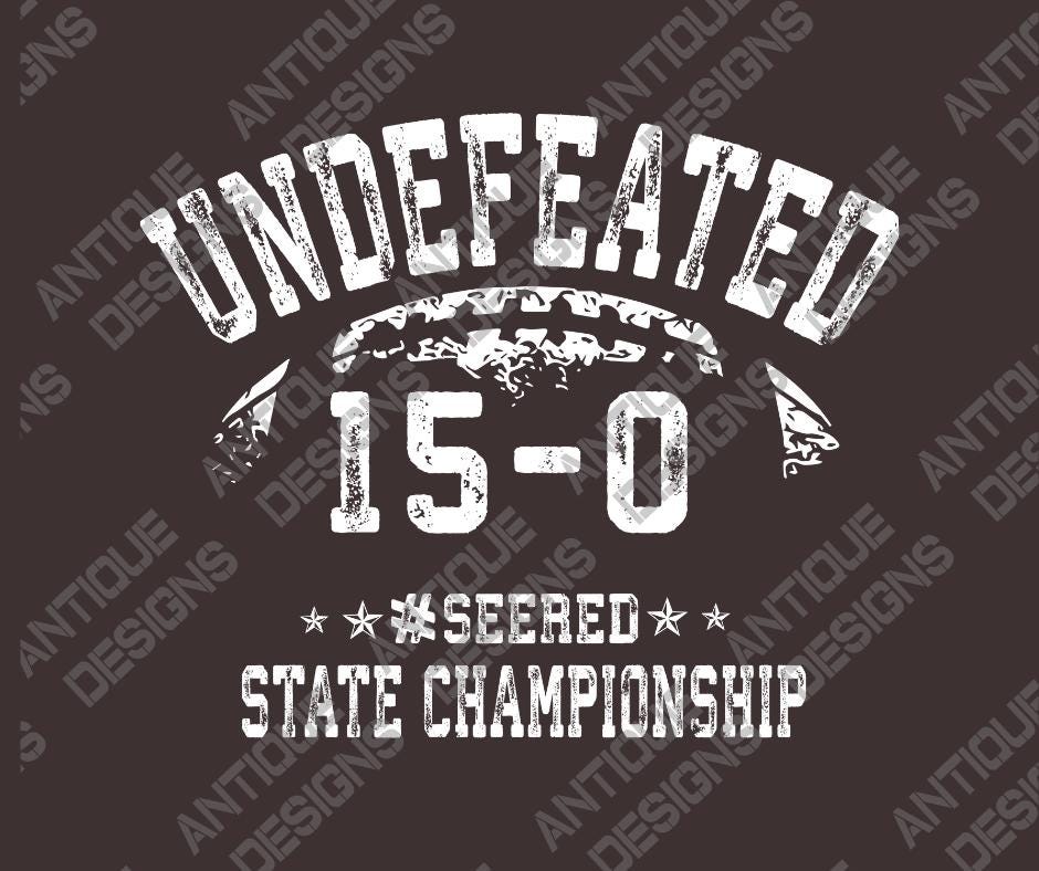 Undefeated 15-0 Football PNG | State Championship Sports Design | High ...
