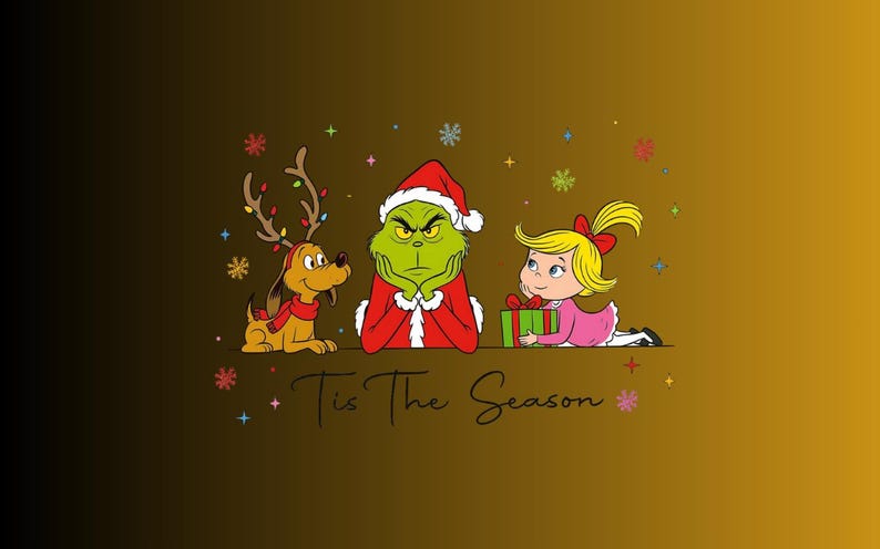 Funny Christmas Cartoon Poster | Holiday Gift Art Print | Festive Santa ...