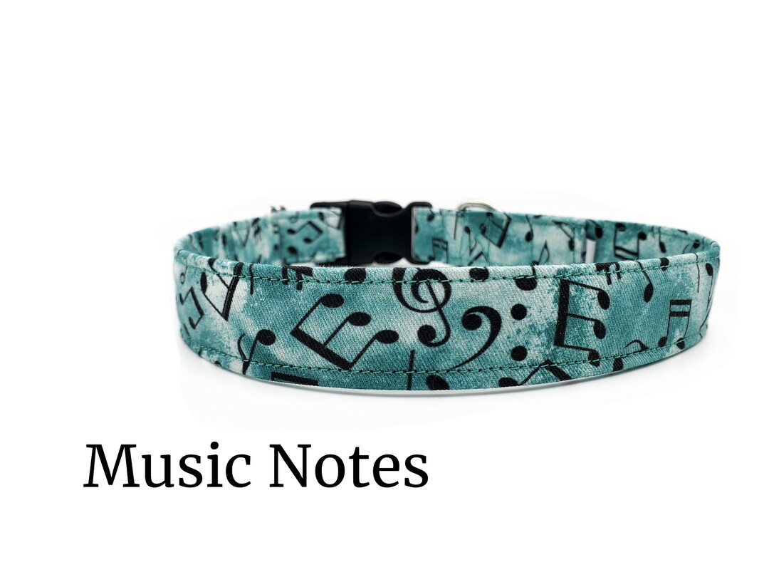 Music Notes | Dog Collar Collection | Musician - Etsy