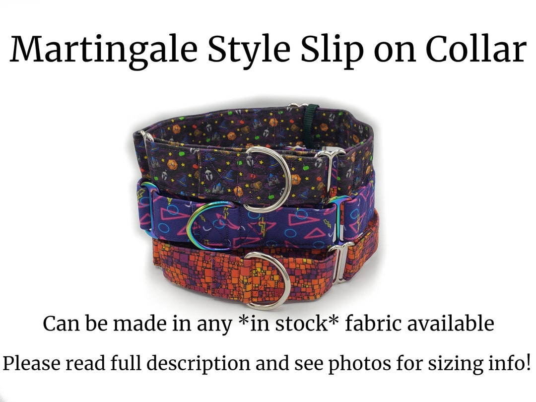Martingale Style Slip on Collar | Can Be Made in Any in Stock Fabric in ...