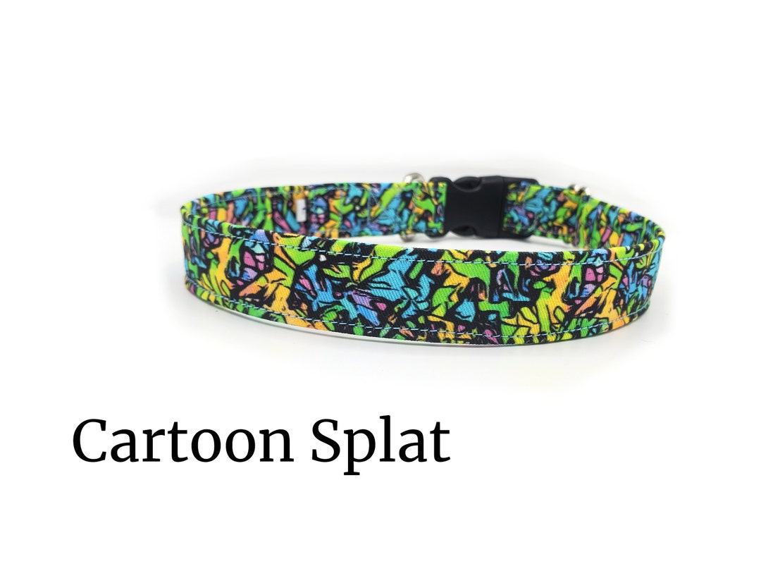 Cartoon Splat | Dog Collar Collection | Fun and Quirky | Multicolored ...