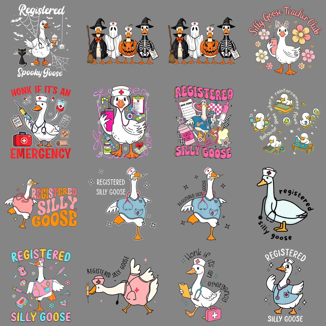 Funny Nurse PNG, Registered Silly Goose RN Clipart, Nursing Student ...
