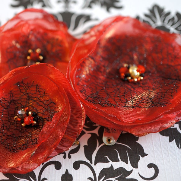 Red Hair Flower - Etsy