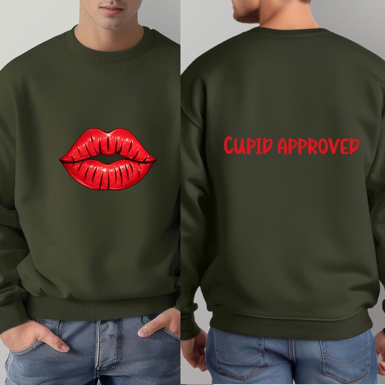 Valentine Sweatshirt Front and Back Print, Funny Love Quotes Shirt ...