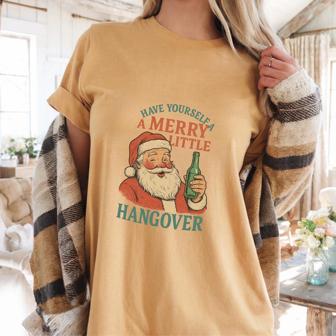 Funny Hangover Santa Christmas Sweatshirt or T-shirt - Etsy