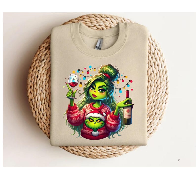 Lady Grinch Christmas PNG | Cute Green Girl Holiday Clipart | Festive ...