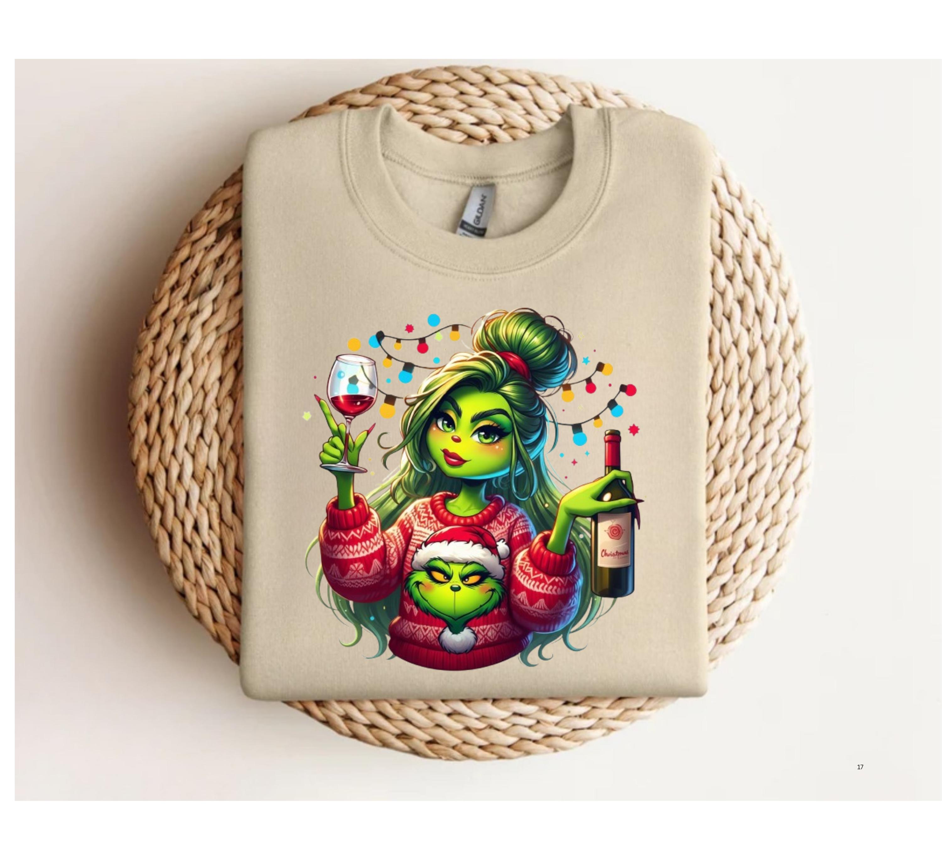 Lady Grinch Christmas PNG | Cute Green Girl Holiday Clipart | Festive ...
