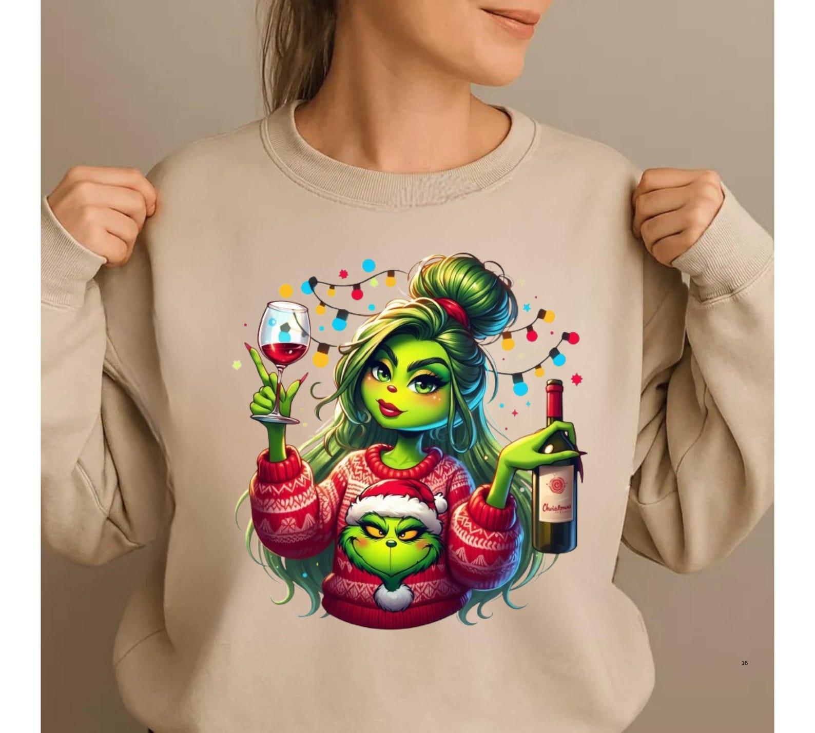 Lady Grinch Christmas PNG | Cute Green Girl Holiday Clipart | Festive ...
