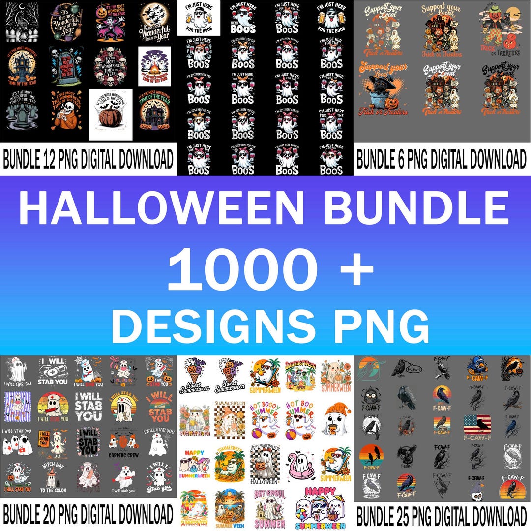 Halloween MEGA Bundle PNG 1000+, Fall Thanksgiving Clipart, Funny ...