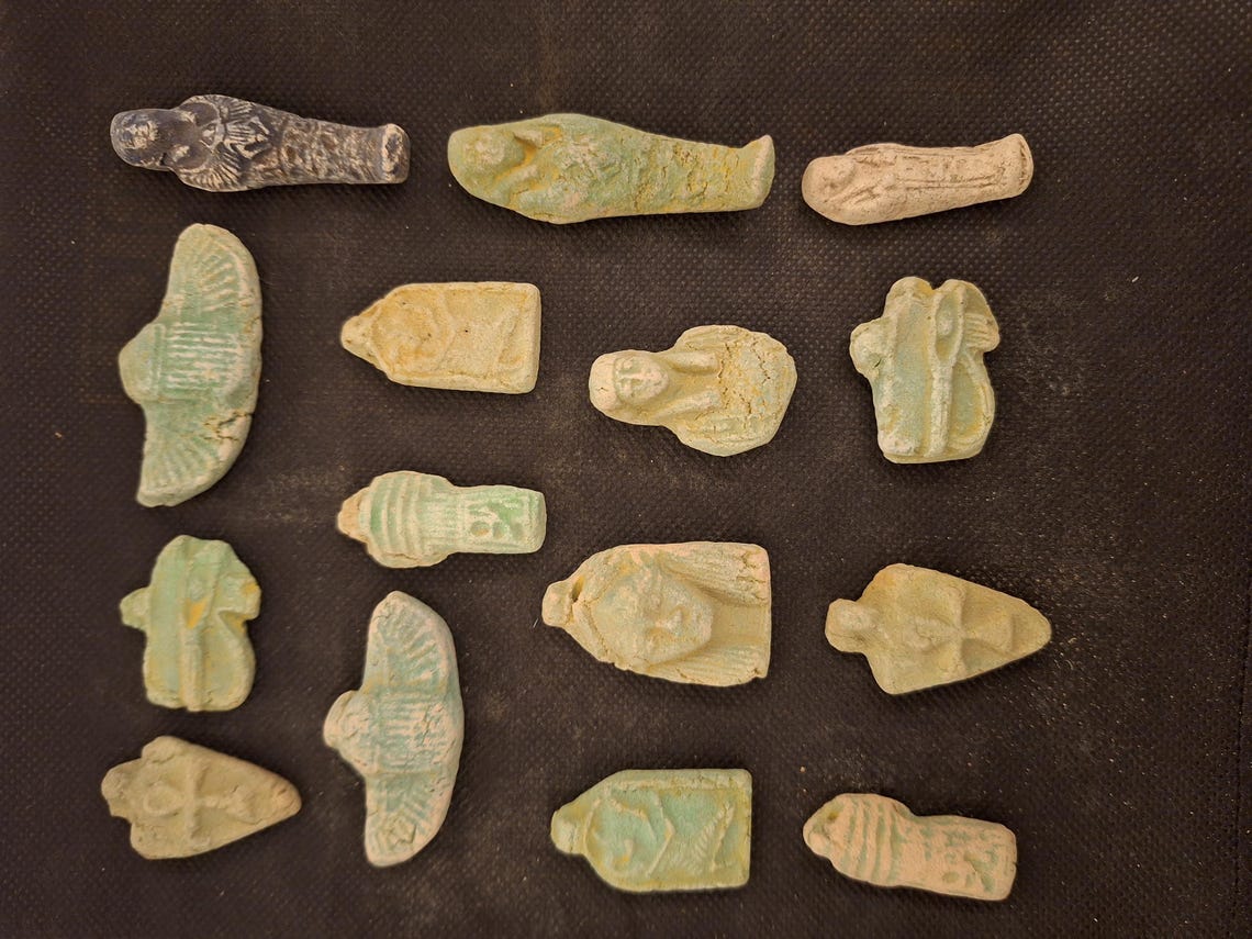 99 Ancient Egyptian Amulets: Clay Scarabs, Ushabti & Shabti Replicas - Etsy