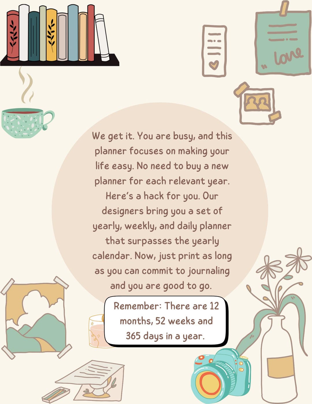 Think.plan.act.(my Go-to Journal): Printable Yearly/monthly/daily ...