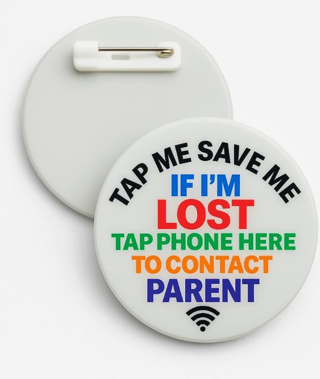 NFC Child Safety Pin | Emergency Contact ID, Waterproof - Etsy