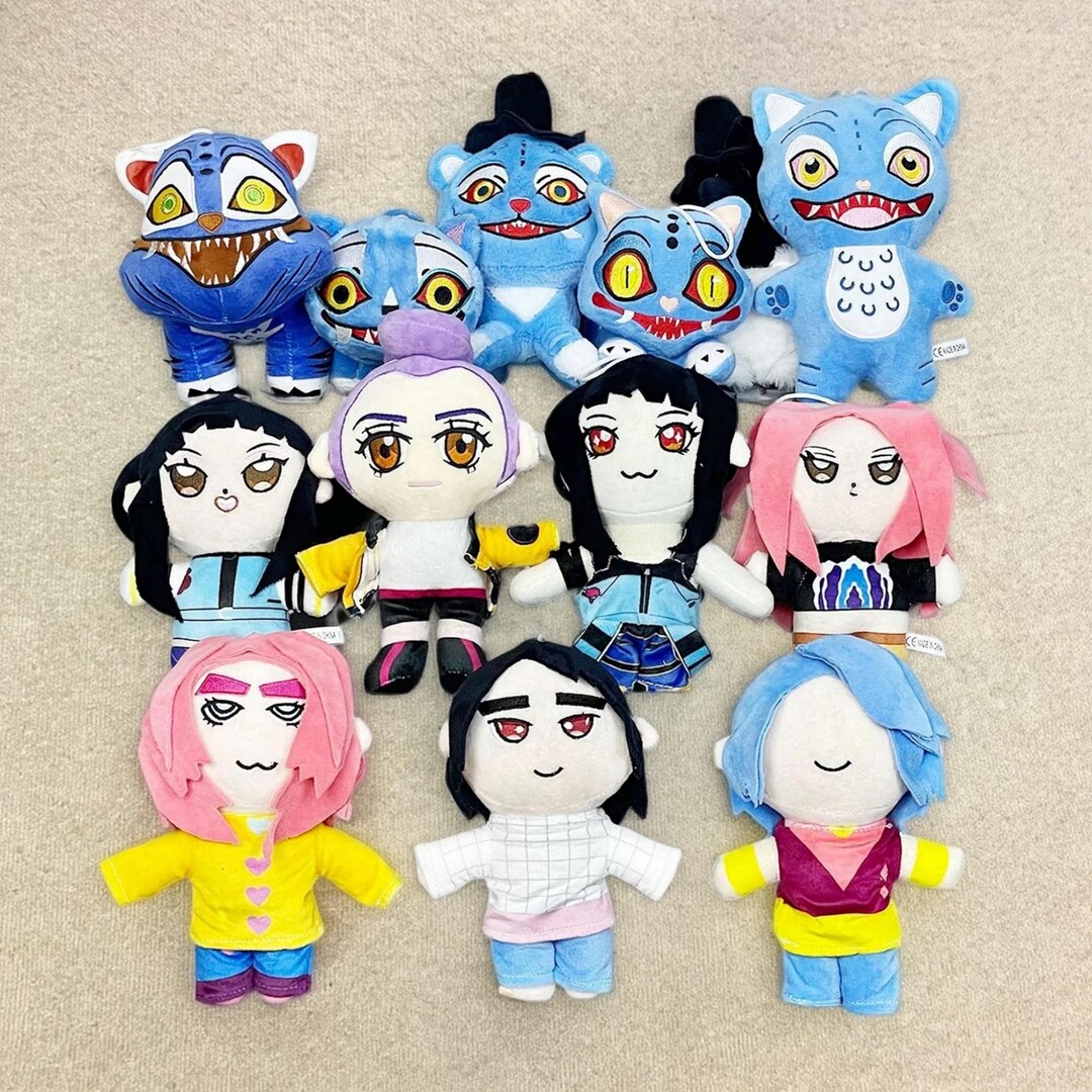 K-pop Demon Hunter Plush, Blue Tiger Demon Plush Inspired by K-pop ...