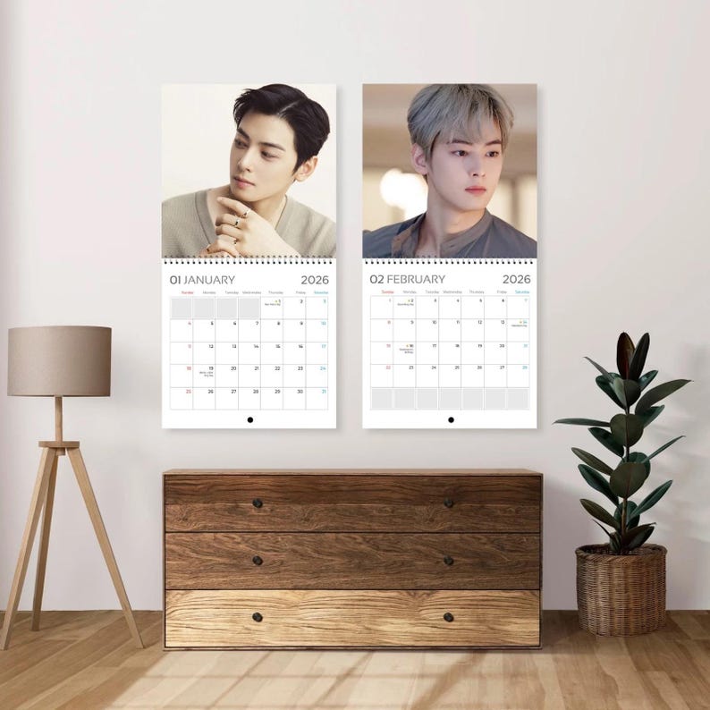 Cha Eun-woo 2026 Wall Calendar, 12-month Celebrity Photo Calendar - Etsy