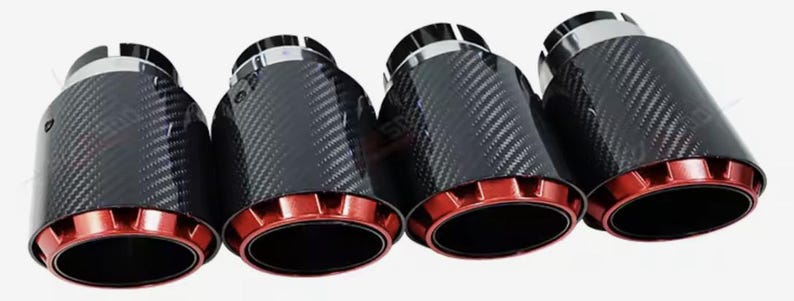 Carbon Fiber Car Exhaust Tip – Universal Muffler Tail Pipe, Stainless ...