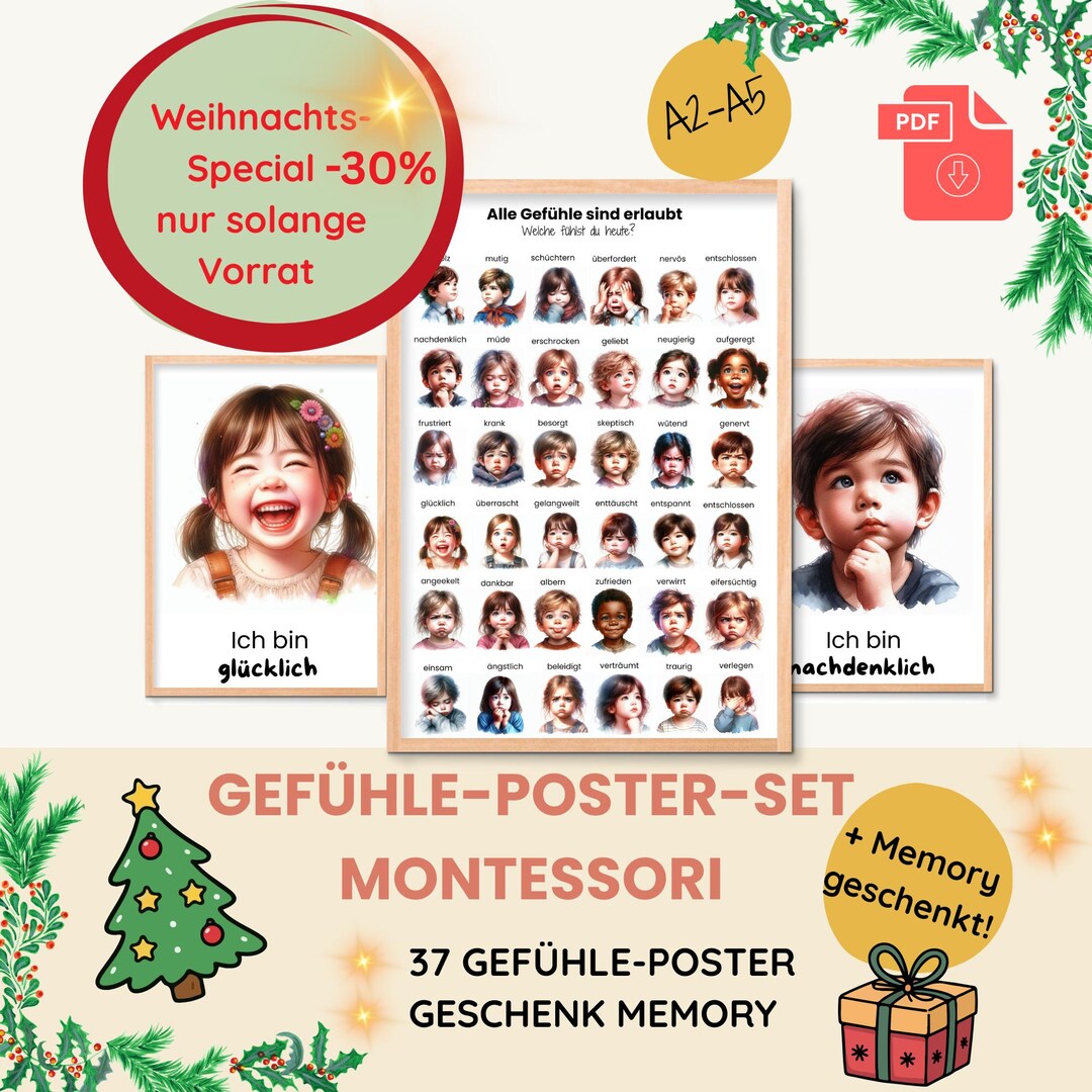Emotion Posters for Kids | Emotion Poster Set: 37 Posters + Bonus ...