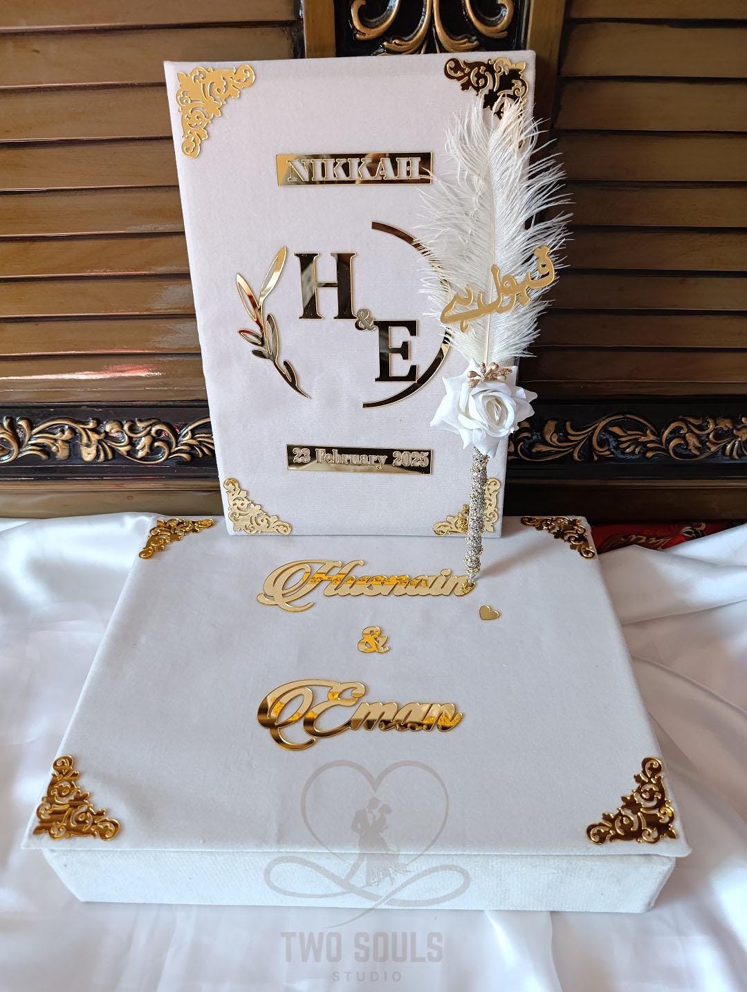 Luxury Velvet Nikkah Box Set: Personalized Islamic Wedding Keepsake - Etsy