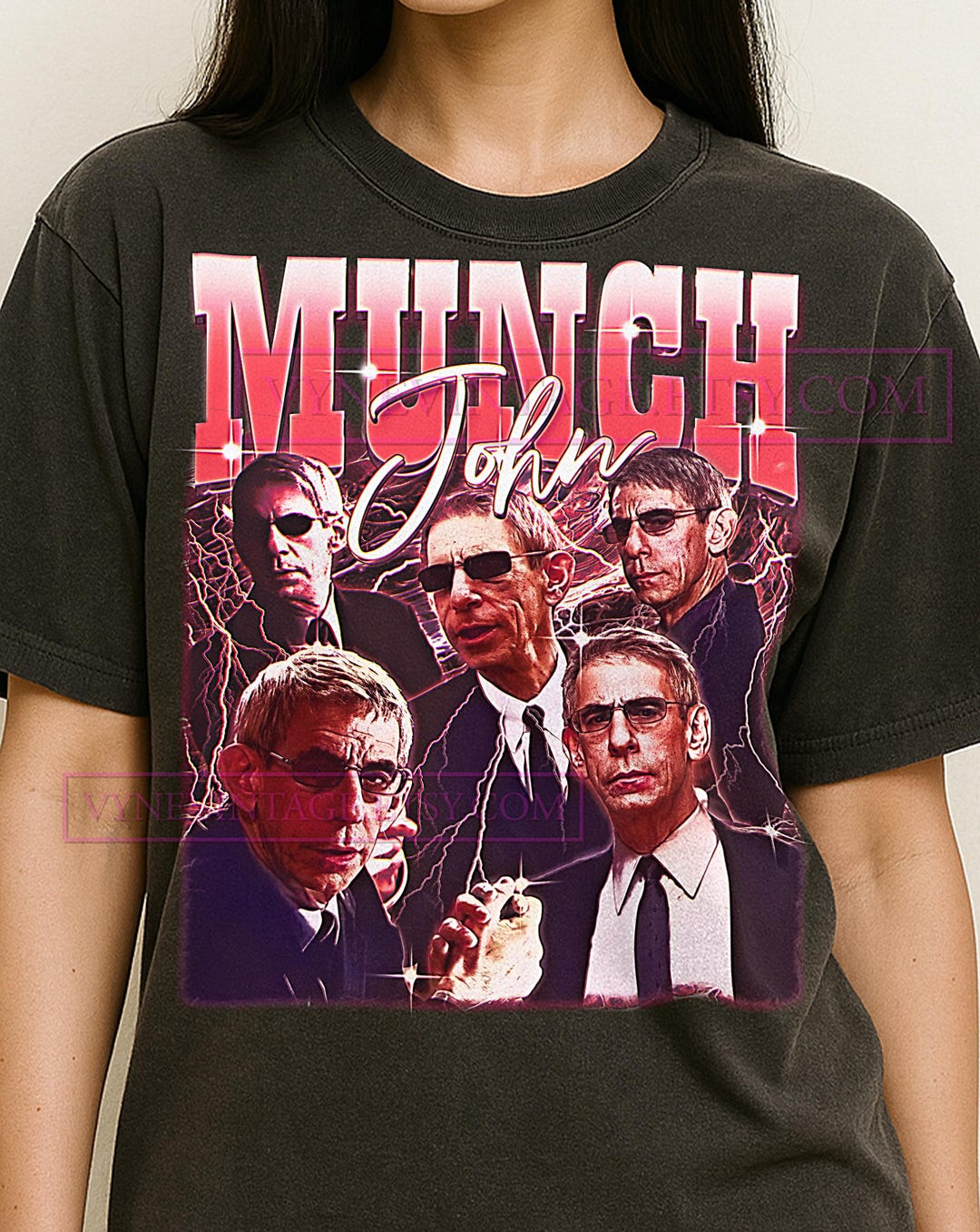JOHN MUNCH T-shirt, Vintage Tv Character Detective Hero Star Performer ...