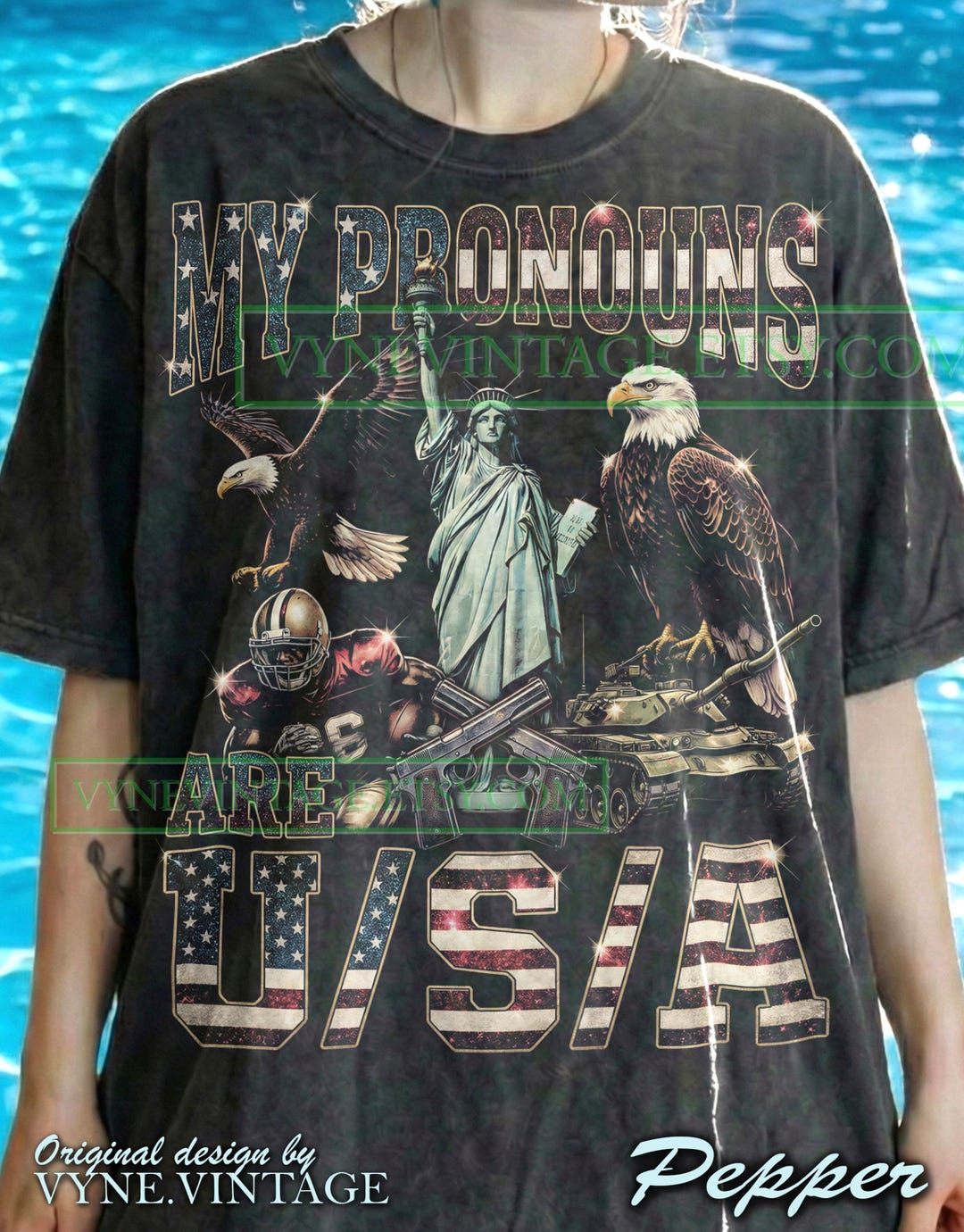 My Pronouns Are Usa Comfort Colors® Tshirt, Statue of Liberty Tees ...