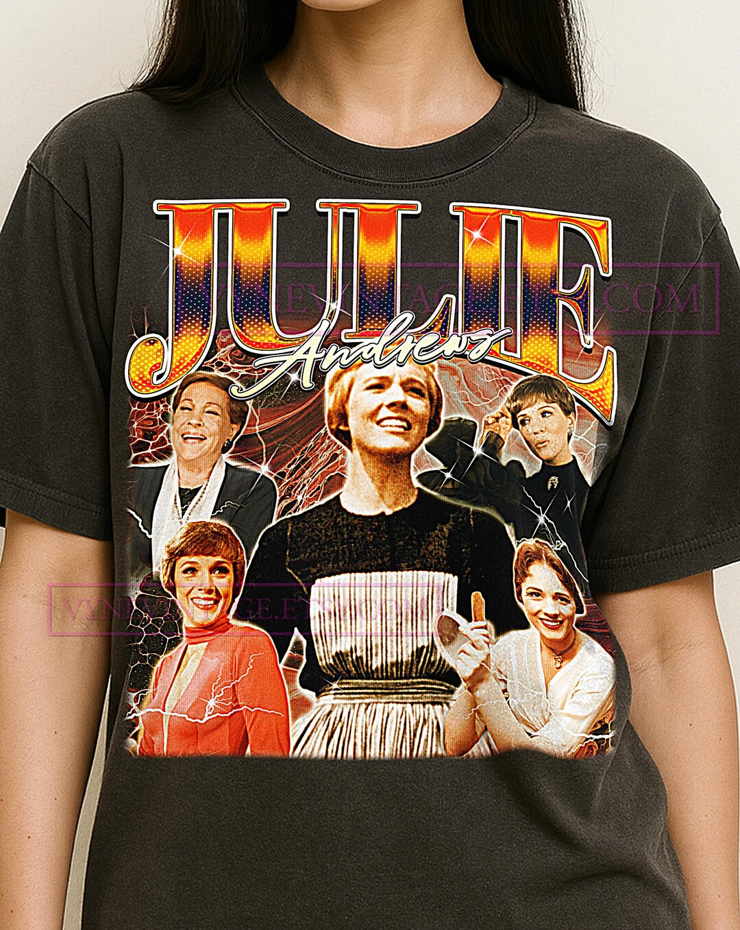 Julie Andrews Bootleg Shirt, Vintage Actress Singer Classic Legend Tee ...