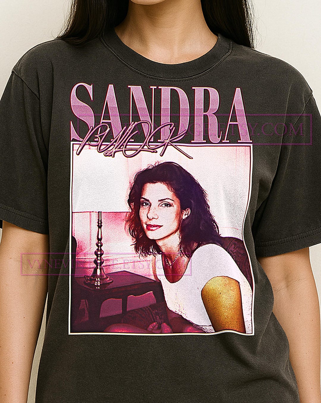 SANDRA BULLOCK T-shirt, Vintage Actress Star Hollywood Legend Performer ...