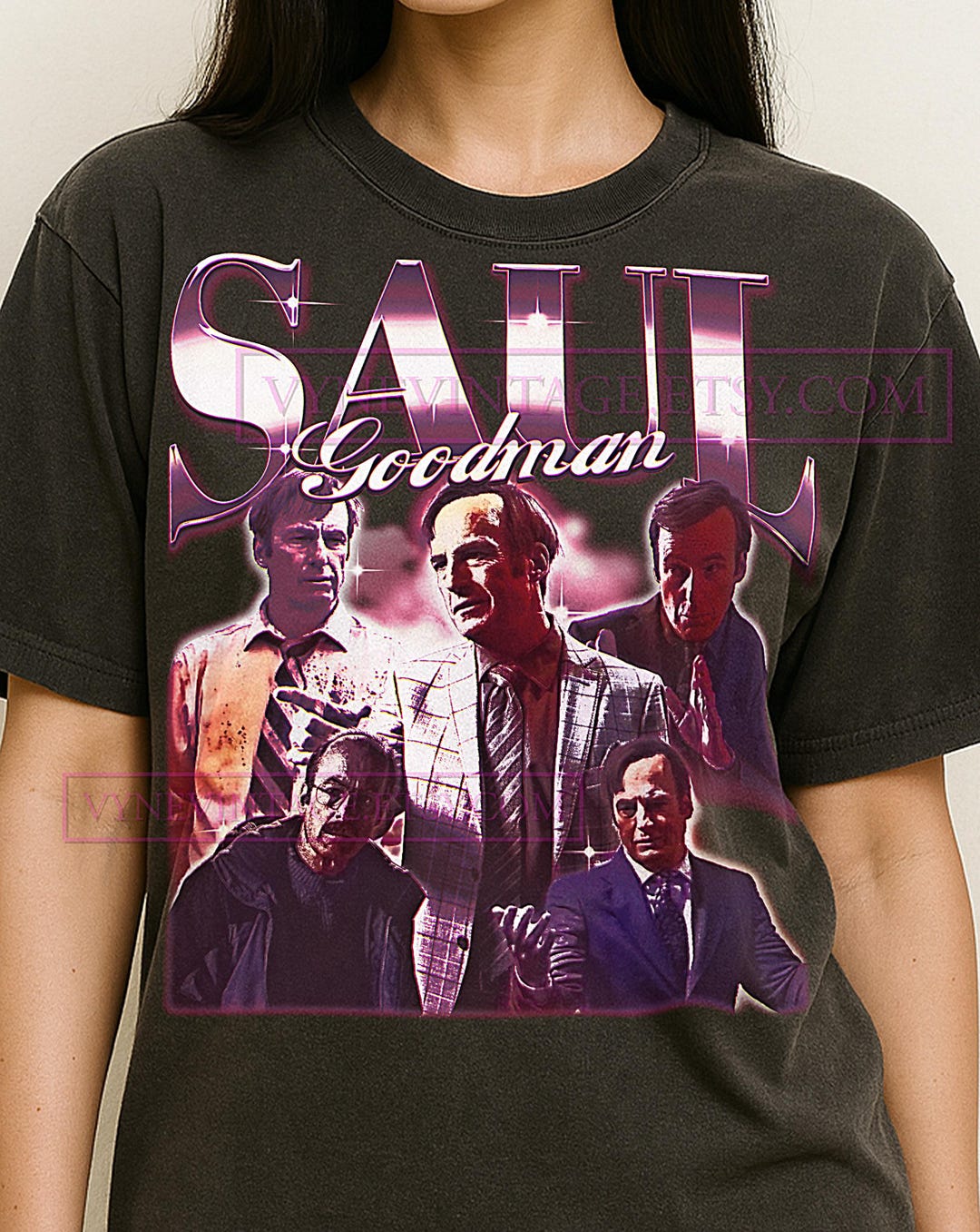 SAUL GOODMAN T-shirt, Vintage Tv Character Lawyer Drama Star Performer ...