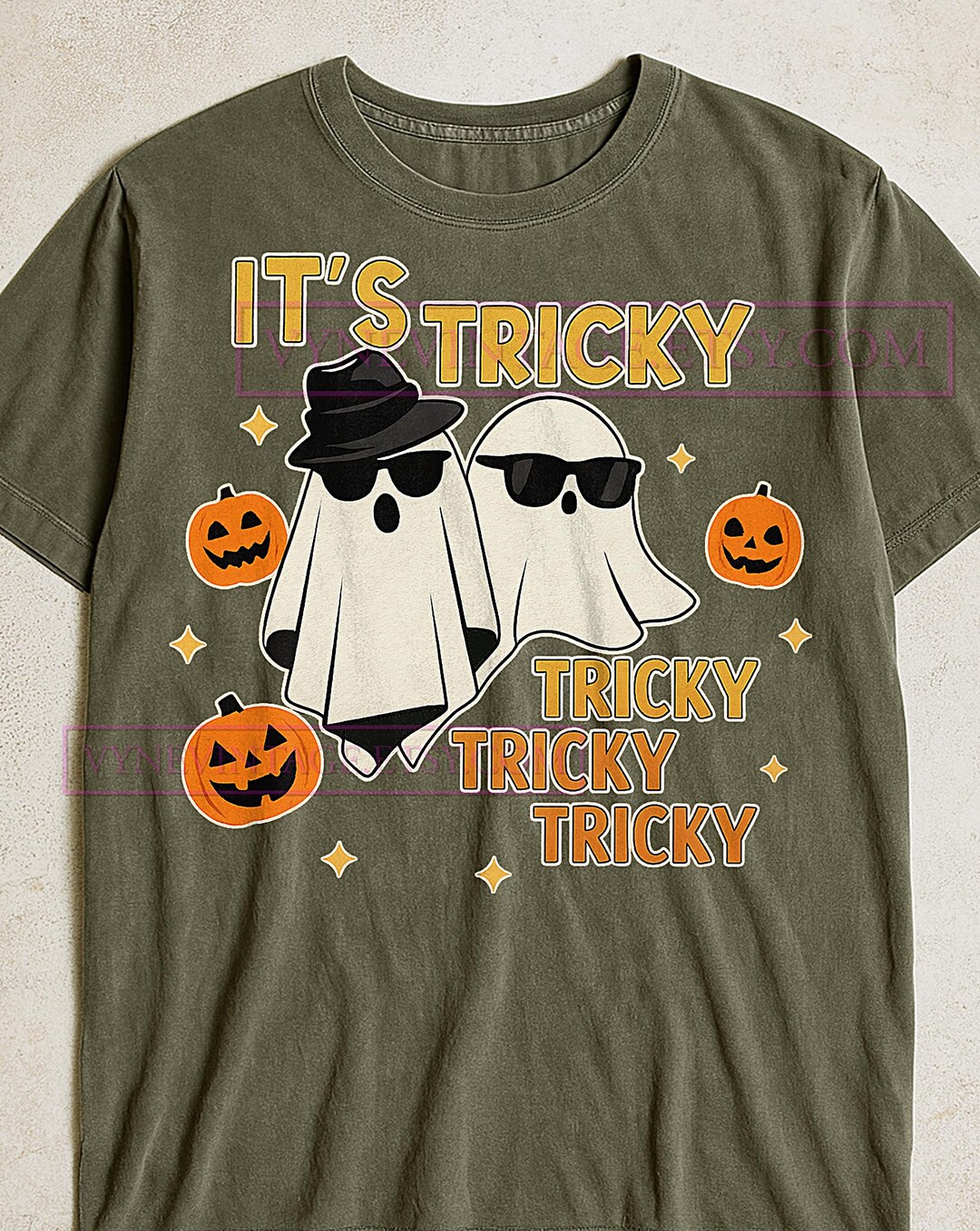 It's Tricky Tricky Tricky T-shirt, Halloween Ghost Pumpkins Meme Tee ...