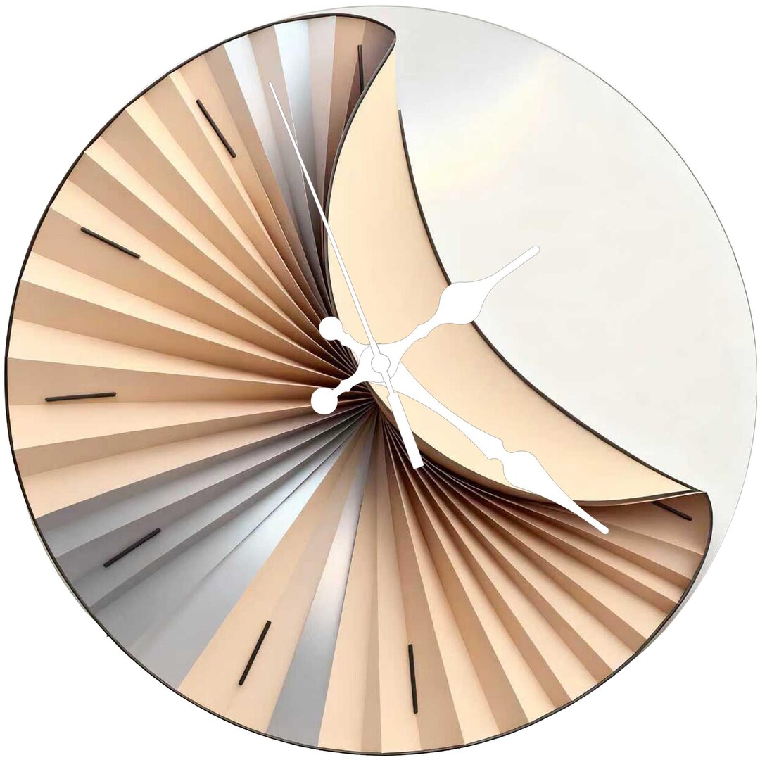 Abstract Folded Geometry Acrylic Wall Clock - Etsy