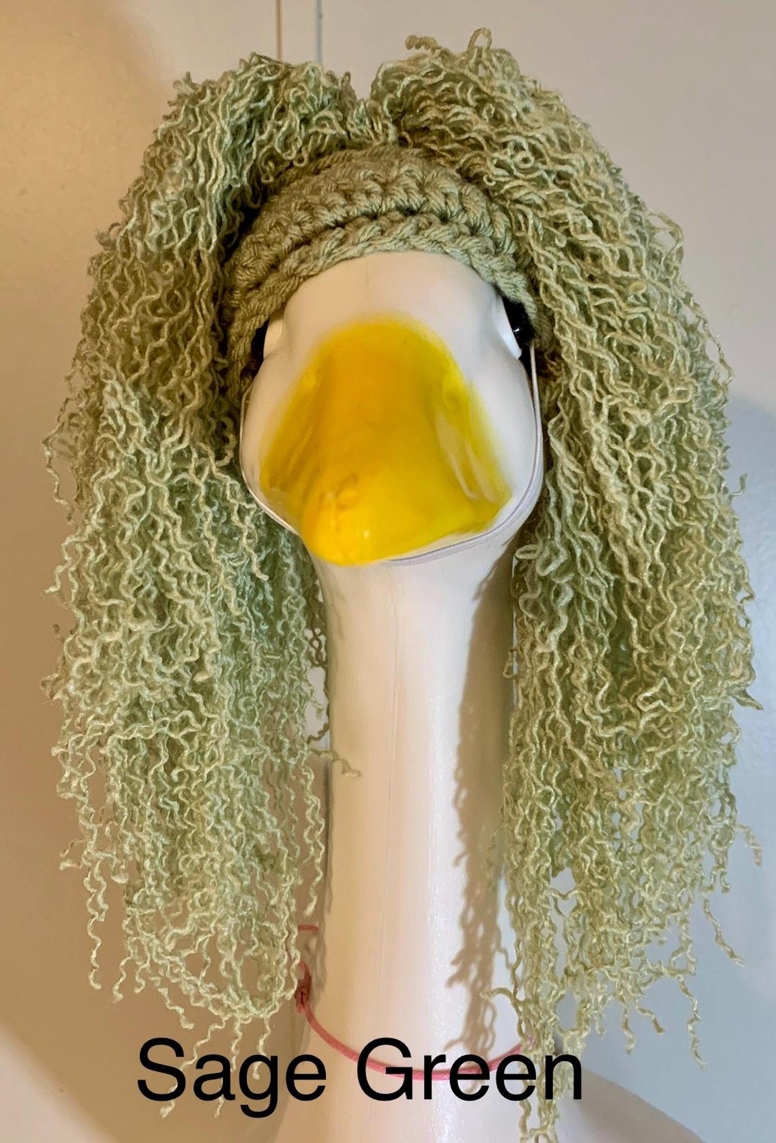 Crocheted Messy Bun Hair Wig for Porch Goose Dress up Solid Colors - Etsy