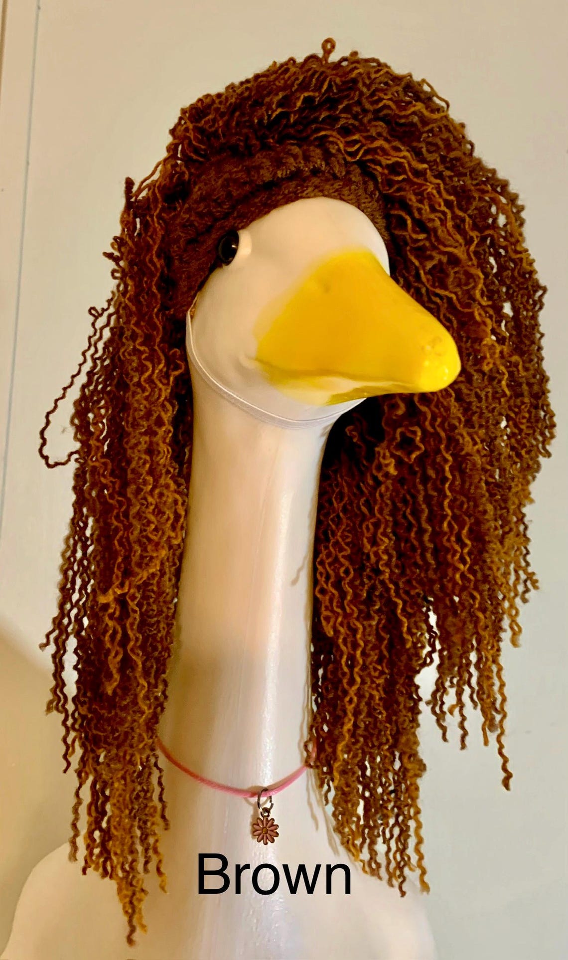 Crocheted Messy Bun Hair Wig for Porch Goose Dress up Solid Colors - Etsy