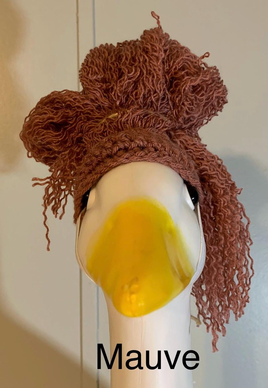 Crocheted Messy Bun Hair Wig for Porch Goose Dress up Solid Colors - Etsy