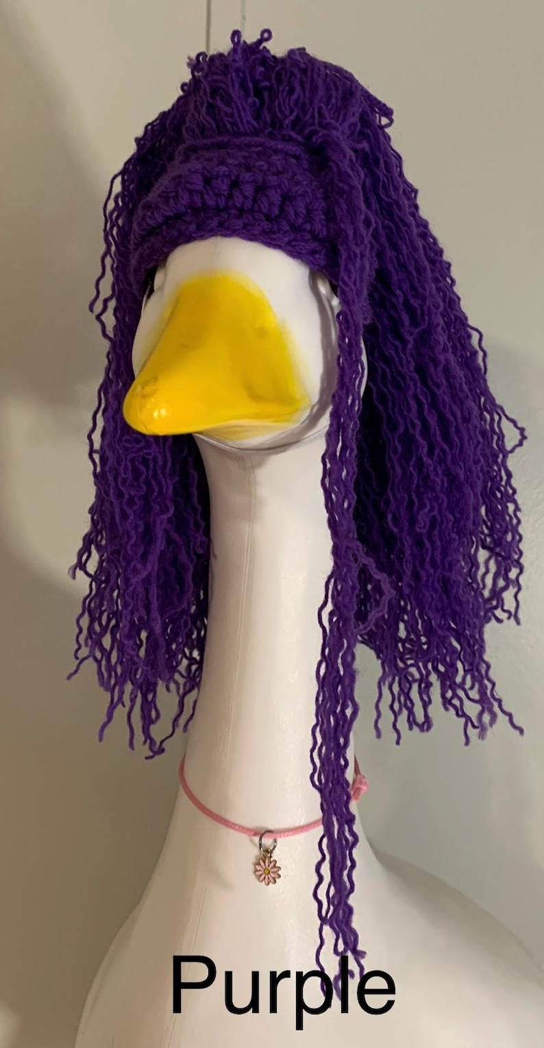 Crocheted Messy Bun Hair Wig for Porch Goose Dress up Solid Colors - Etsy