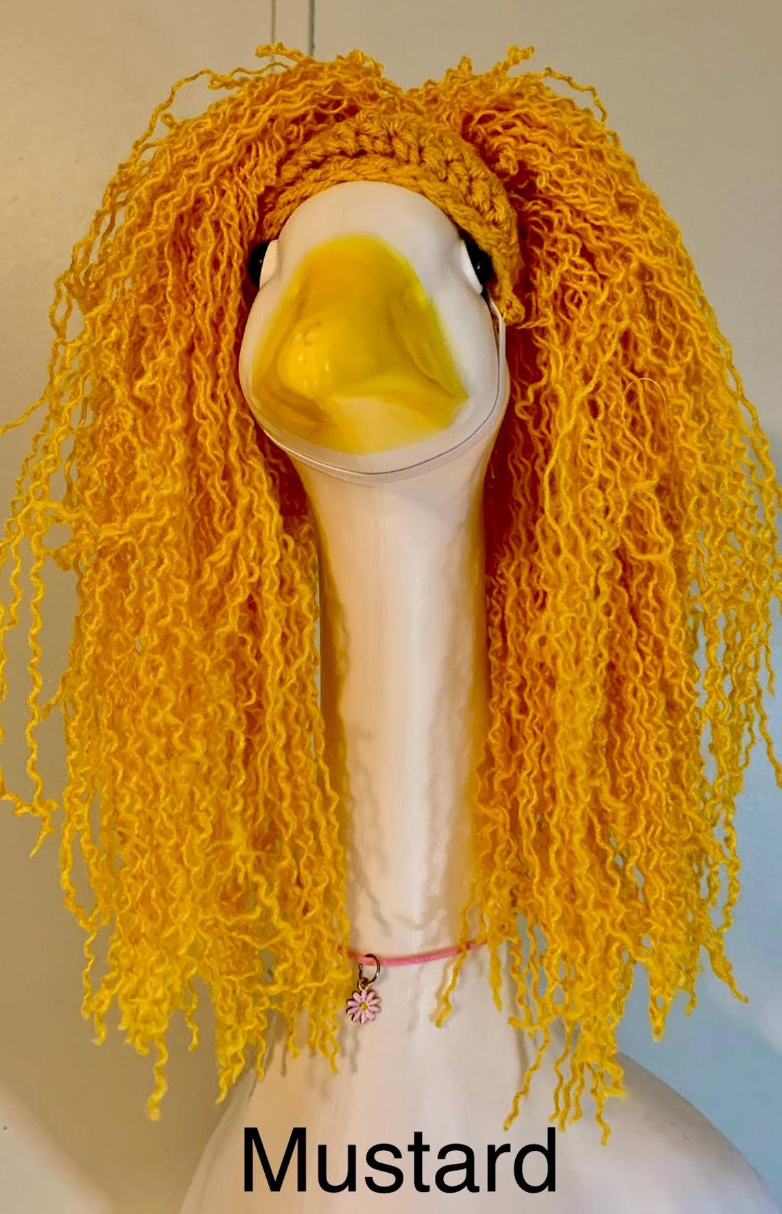 Crocheted Messy Bun Hair Wig for Porch Goose Dress up Solid Colors - Etsy