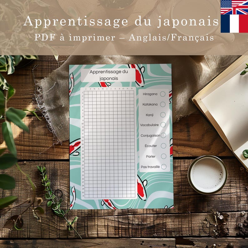 Yearly Japanese Tracker – Printable Bullet Journal Page to Help You ...