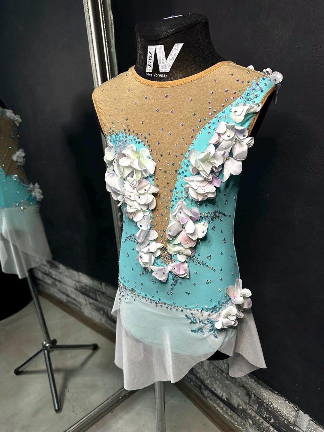 Rhythmic Gymnastic Leotard, Custom Handmade Competition Costume With ...
