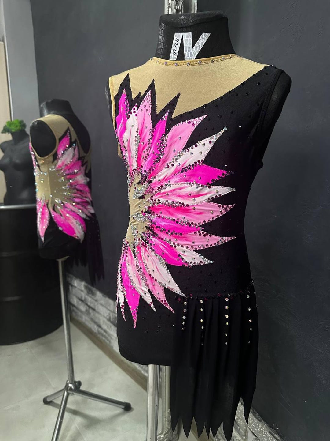 Rhythmic Gymnastic Leotard, Custom Handmade Competition Costume With ...