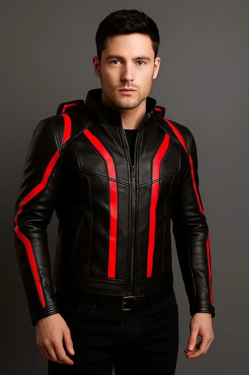 Tron Ares Inspired Leather Jacket – Men’s Black Sci-fi Leather Jacket ...
