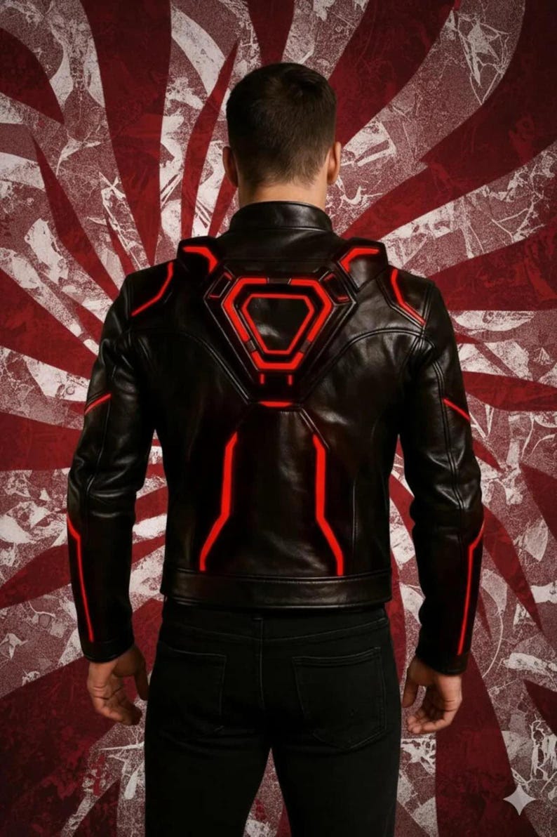 Tron Ares Inspired Leather Jacket – Men’s Black Sci-fi Leather Jacket ...